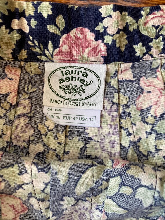 1980s Laura Ashley Pleated Floral Skirt, Laura Ashley… - Gem