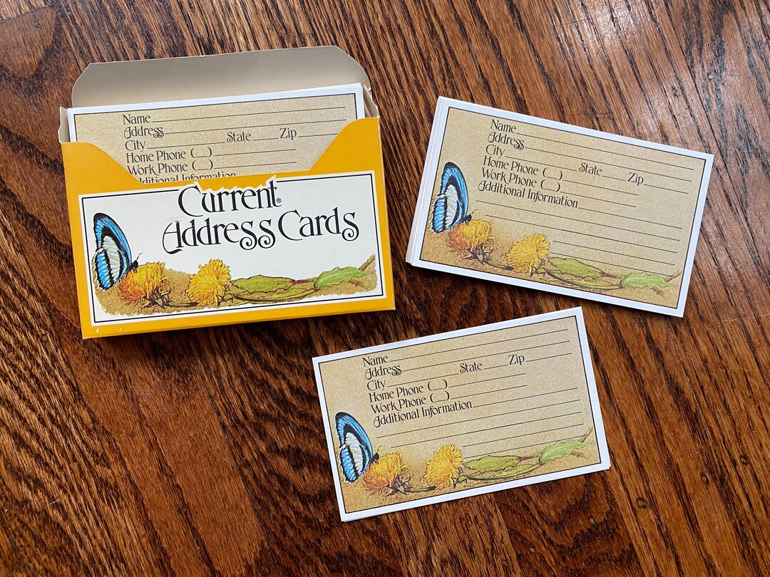 60 Vintage Blank Address Cards by Current Inc, Address Book, Address ...