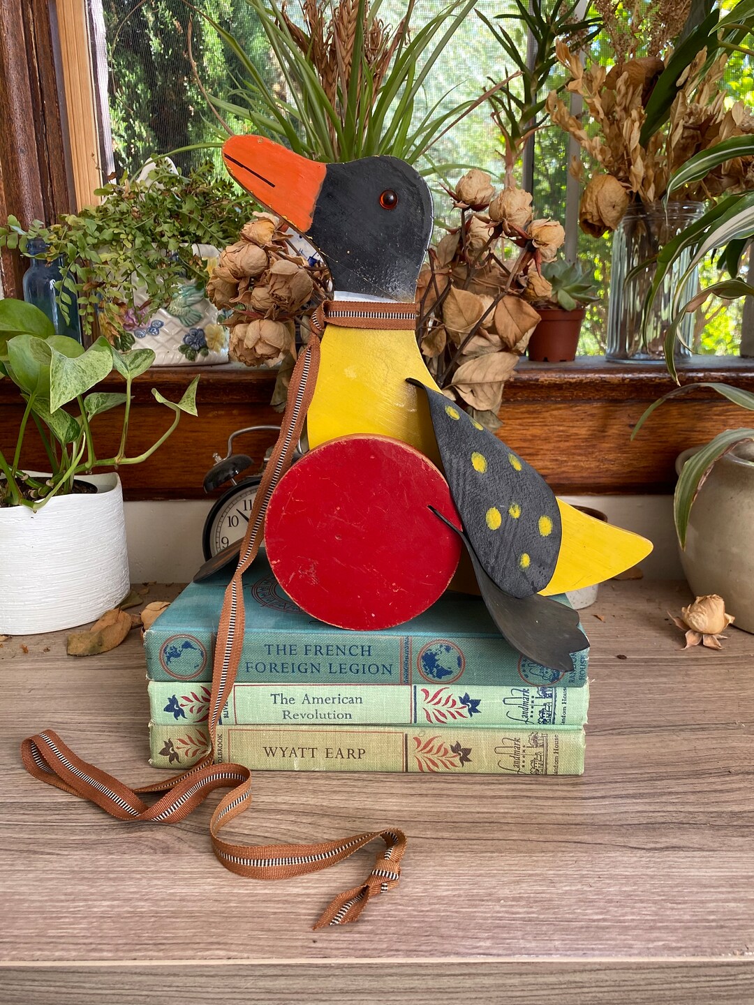 Vintage Duck on Wheels Childs Toy, Duck on Wheels, Vintage Nursery ...