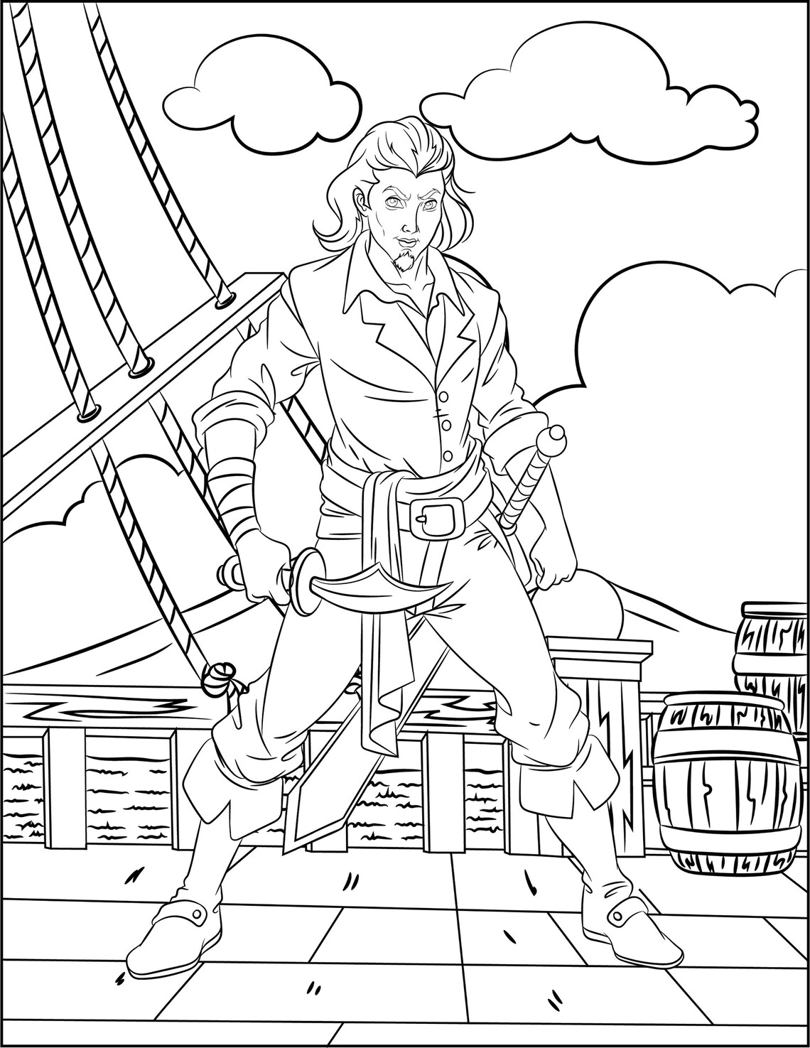 Sexy Pirates Adult Coloring Book Pirates Swashbuckling on - Etsy