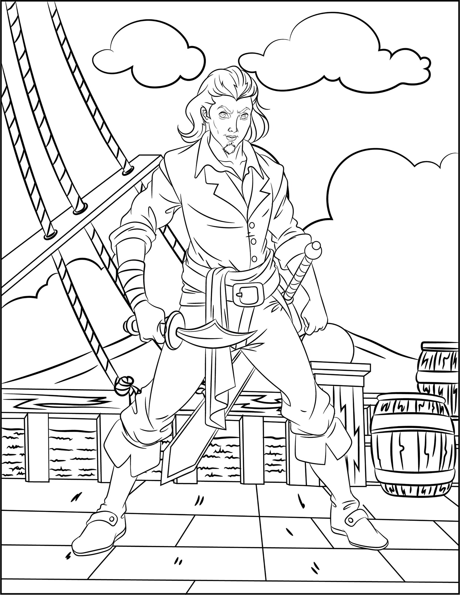 Sexy Pirates Adult Coloring Book Pirates Swashbuckling On Etsy