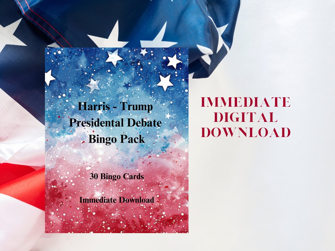 2024 Harris Trump Presidential Debate Bingo Game 30 Cards Instant ...