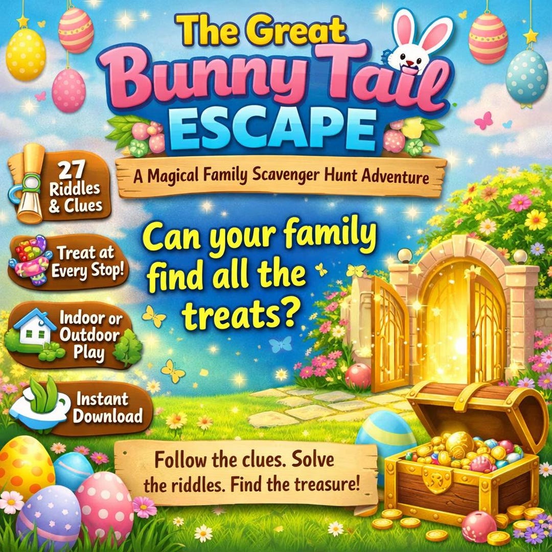 The Great Bunny Tail Escape | Easter Scavenger Hunt Game | Family ...