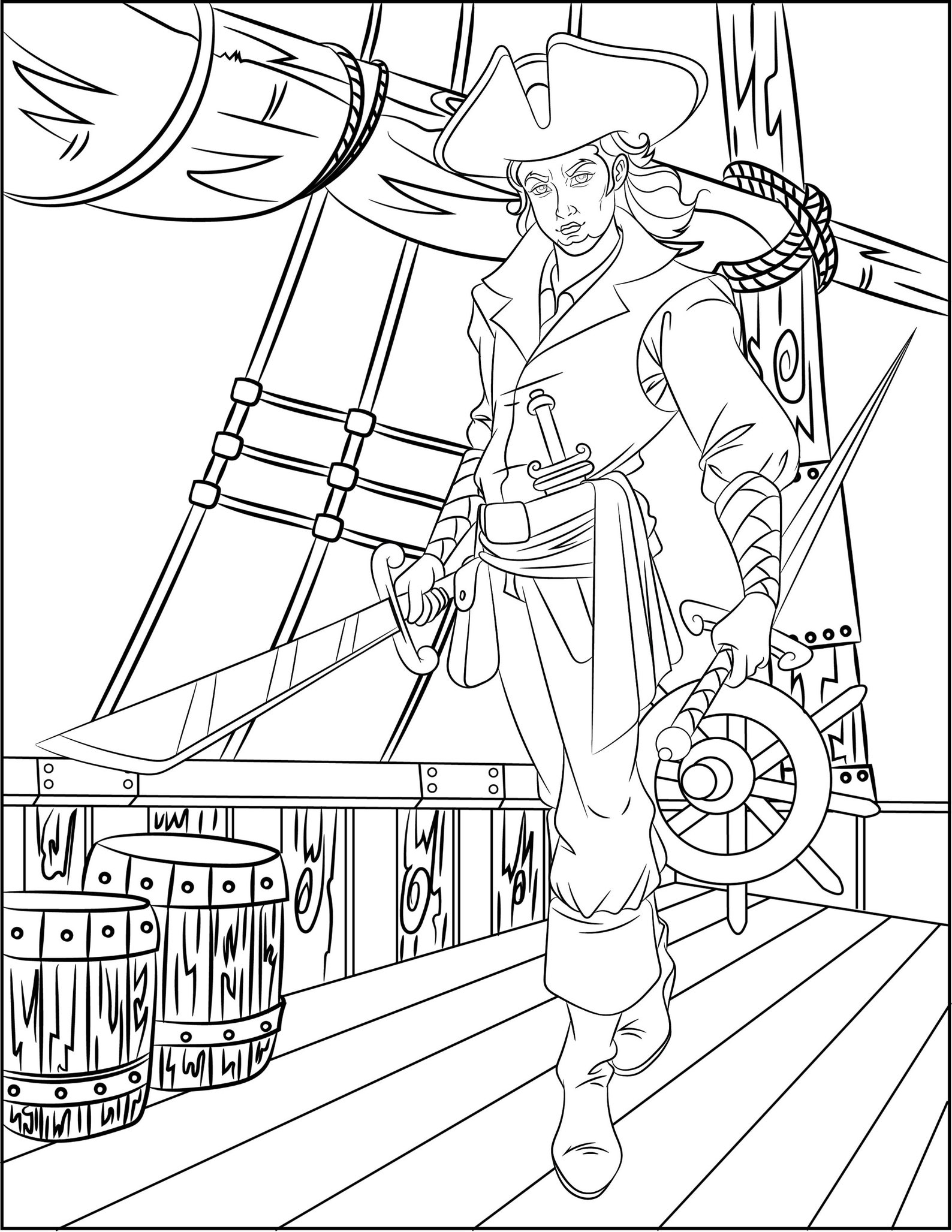 Sexy Pirates Adult Coloring Book Pirates Swashbuckling On Etsy
