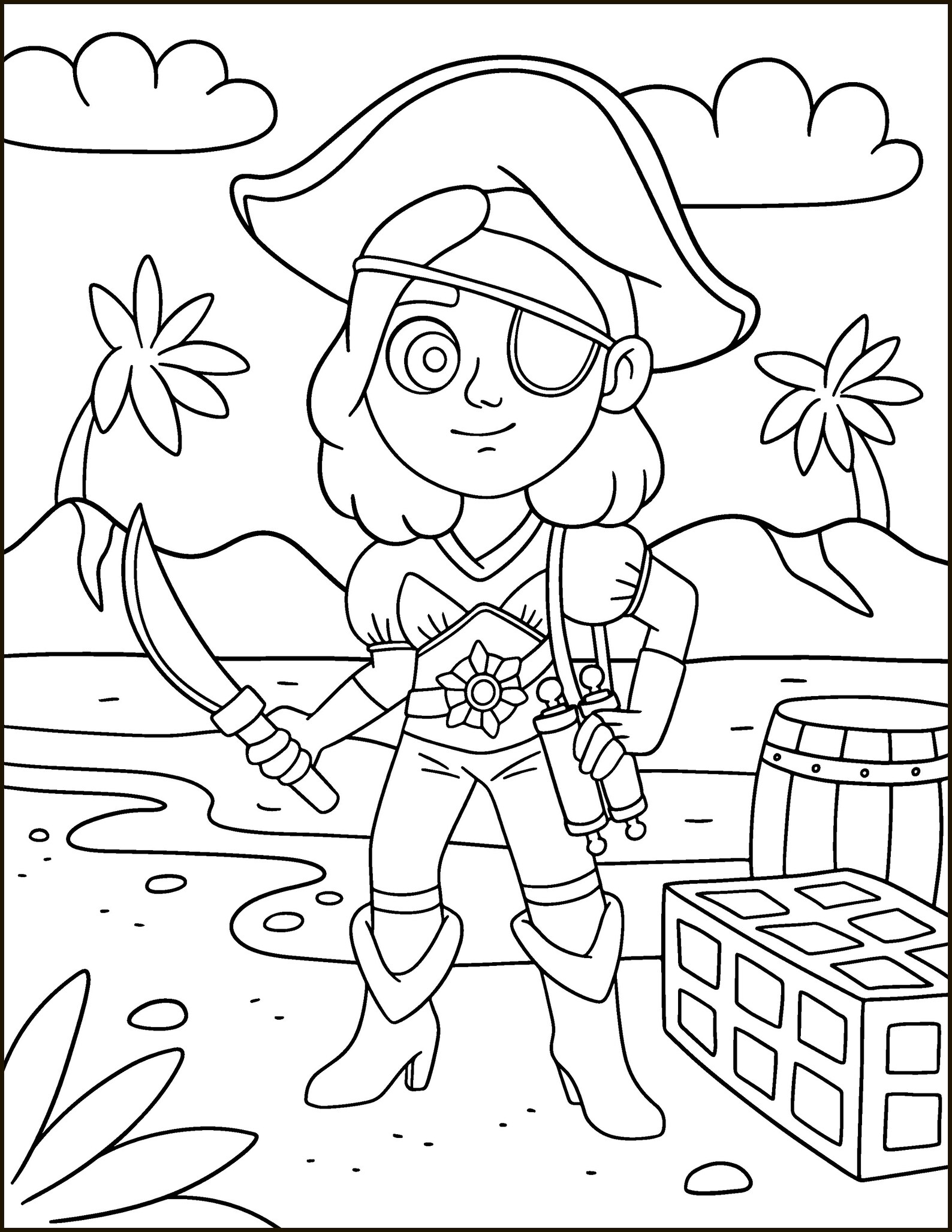 Pirates On Land And Sea Kids Coloring Book Ages 6-14 - Etsy 日本