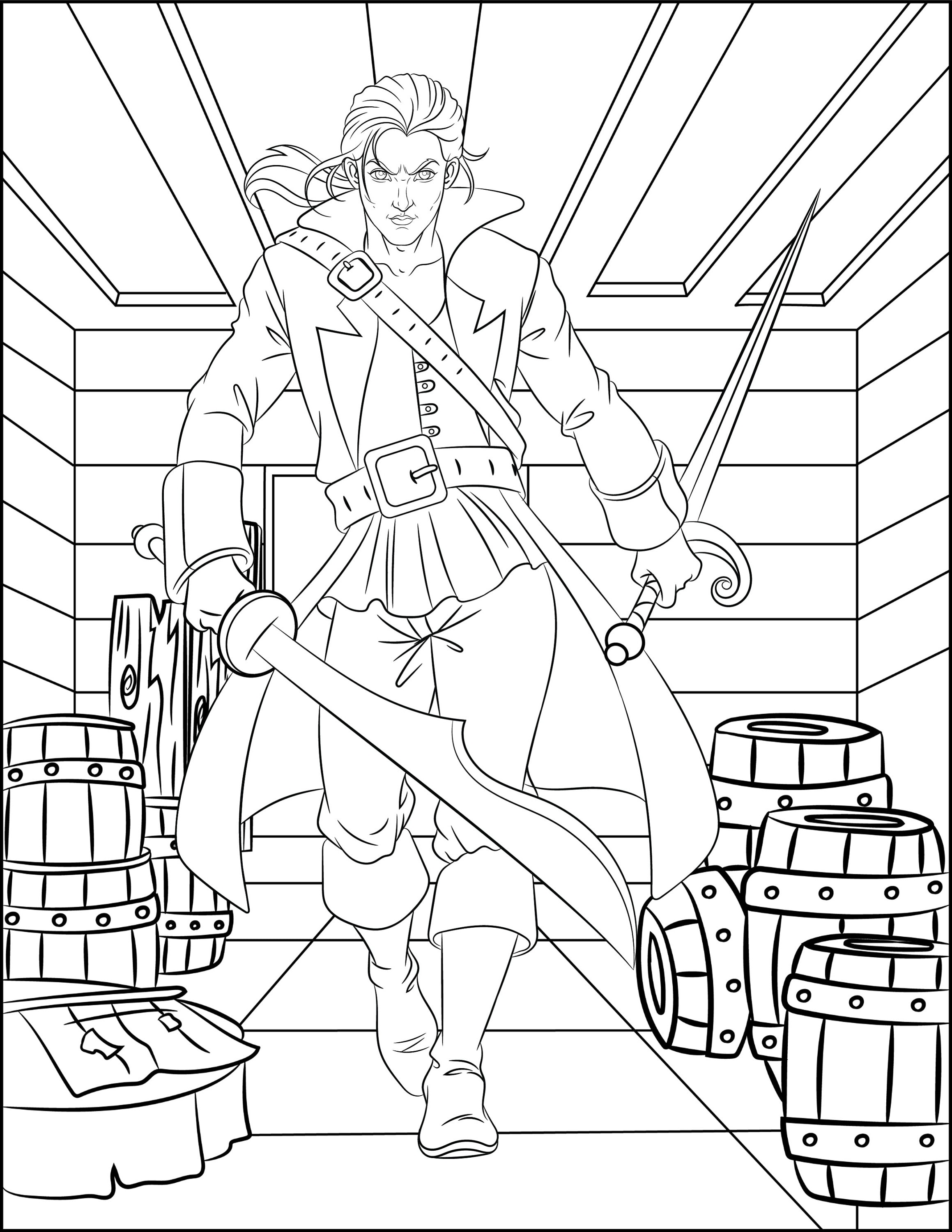 Sexy Pirates Adult Coloring Book Pirates Swashbuckling On Etsy