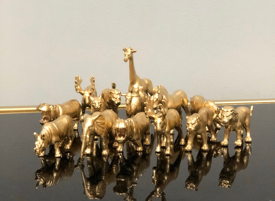 Safari Metallic Gold Animals - Etsy