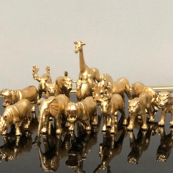 Gold Animals - Etsy