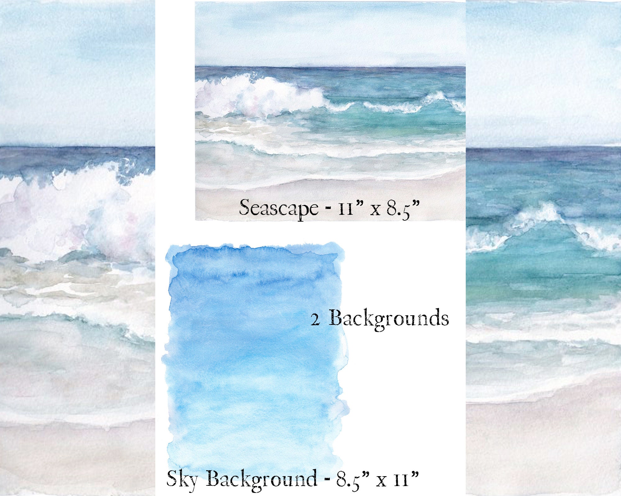 A Flock of Seagulls Watercolor Digital Download Clipart - Etsy