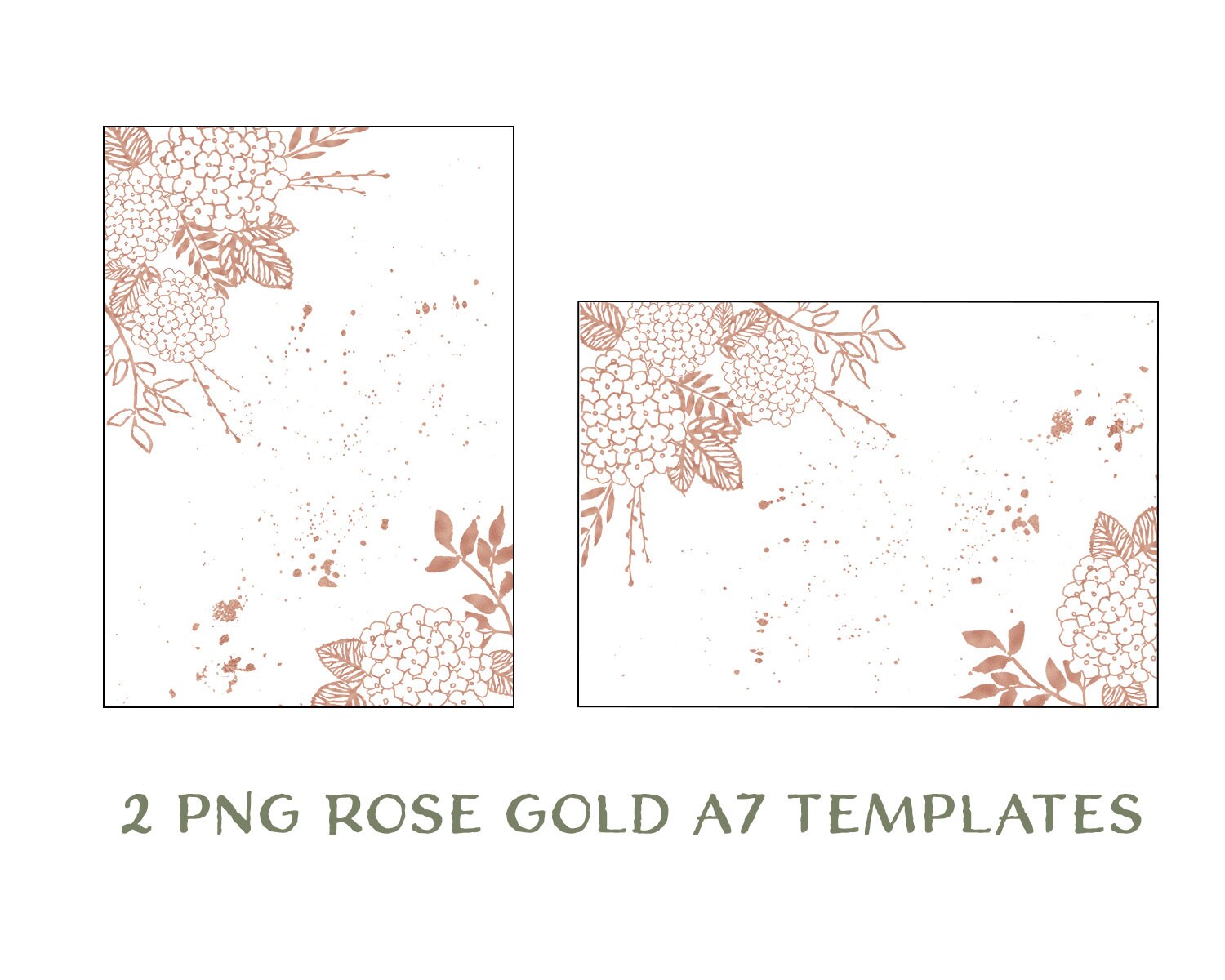 Rose Gold Floral Watercolor Clipart - Etsy