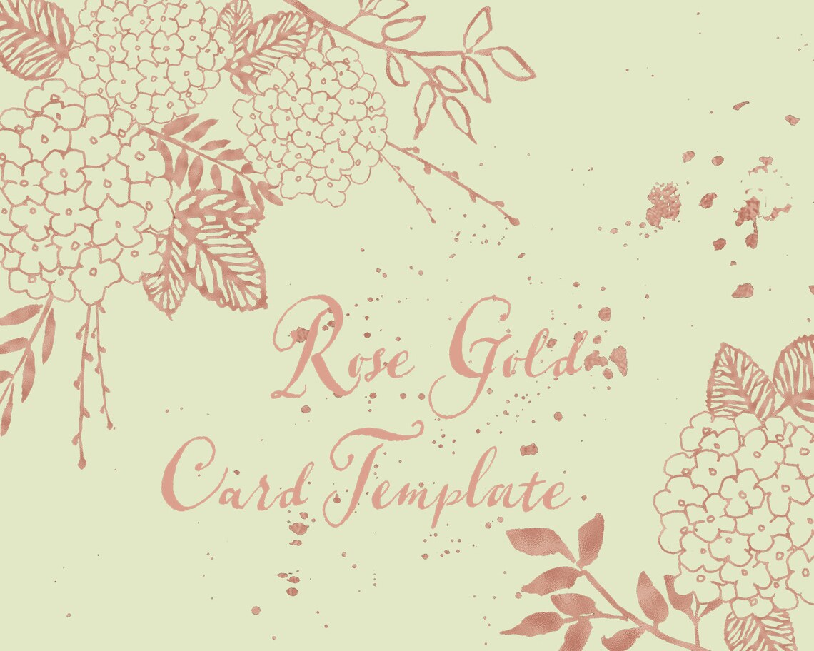 Rose Gold Floral Watercolor Clipart - Etsy