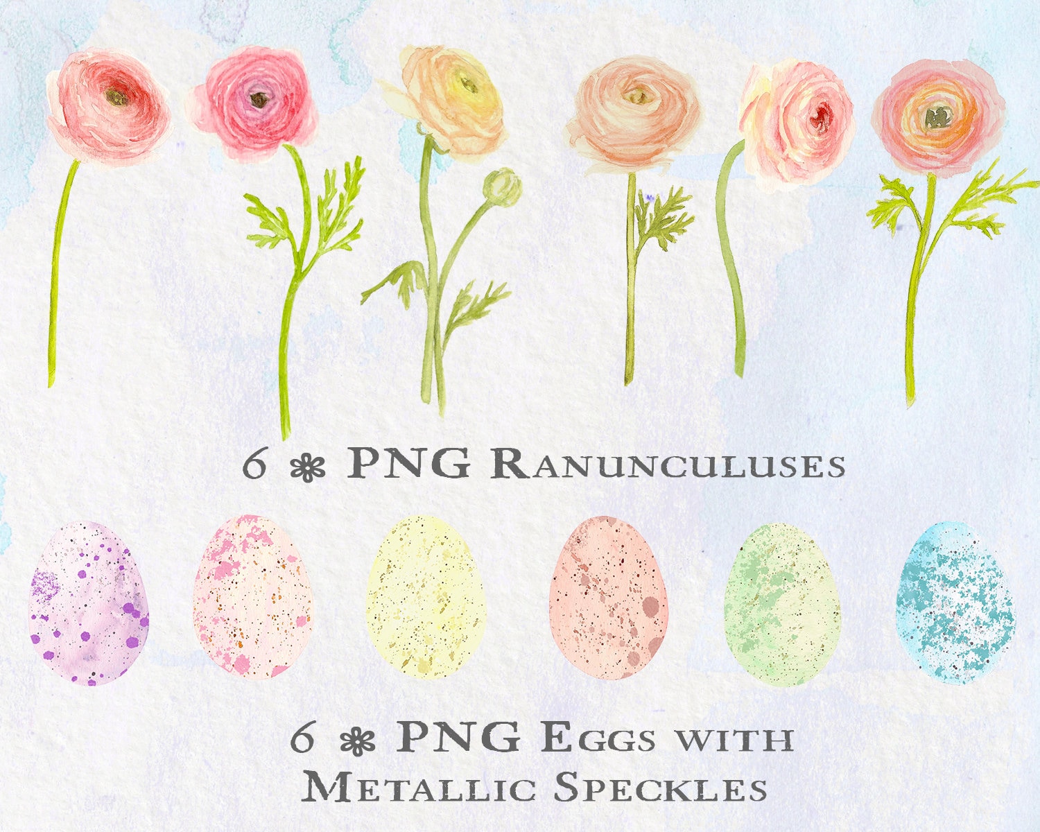 Easter Pastel Watercolor Clipart Digital Download - Etsy