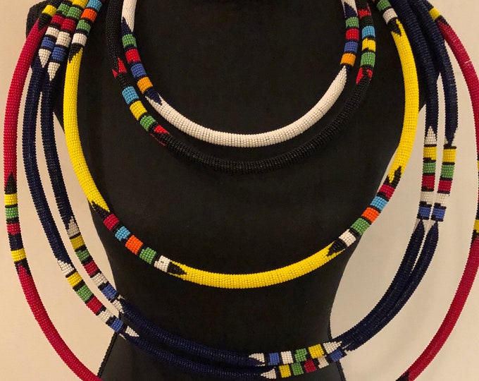 Kandake 6-in-1 Empress Beaded Necklace | Multi Strand South African ...