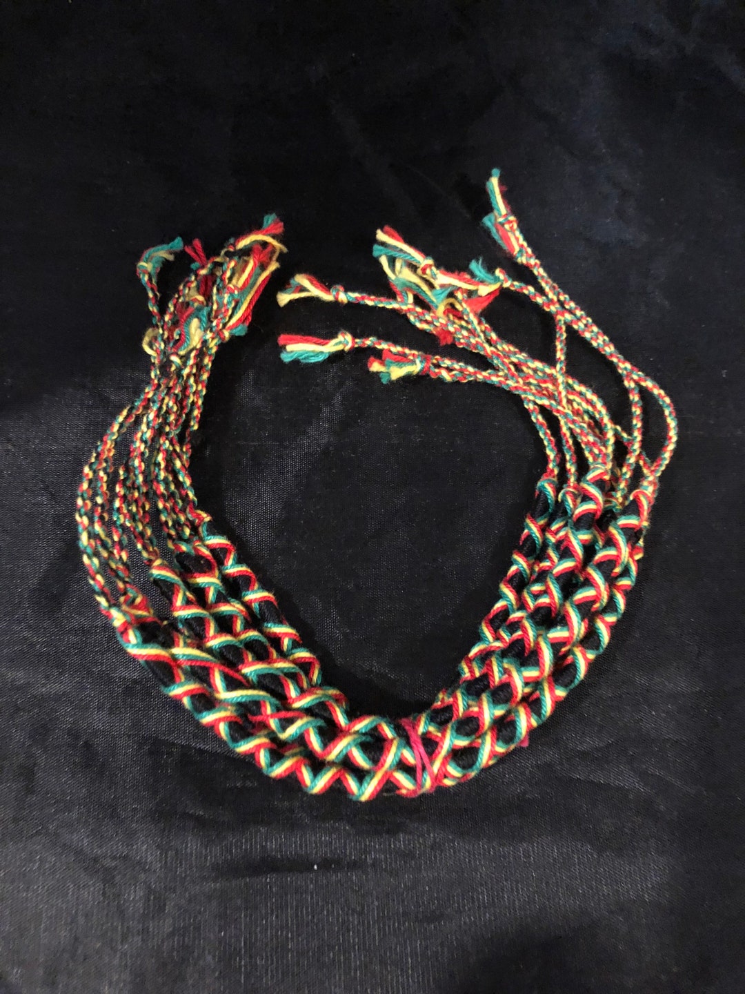 Rasta Zig Zag String Bracelet | African String Bracelet | Caribbean ...