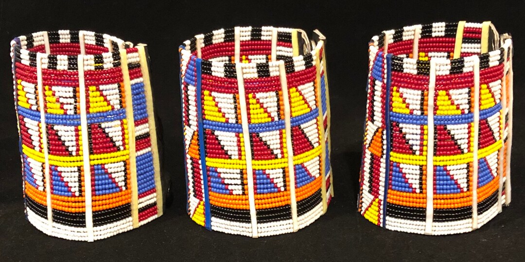 Kandake Beaded Arm Cuff | Maasai East African Beaded Cuff | Nile Valley ...