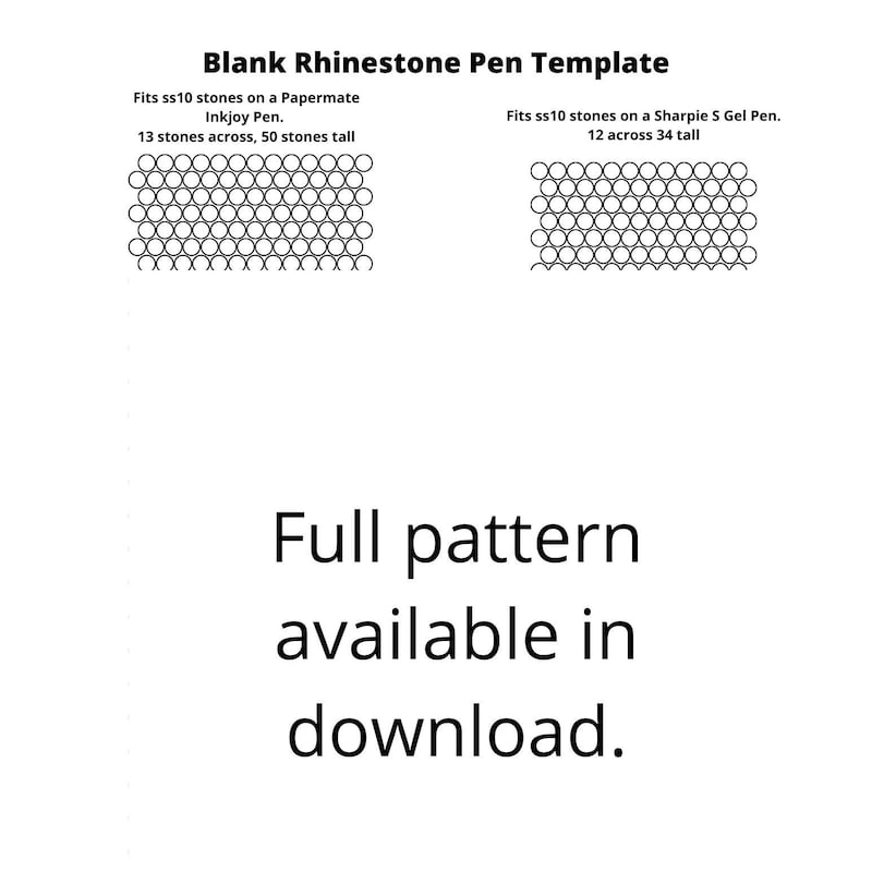 Rhinestone Template - Etsy
