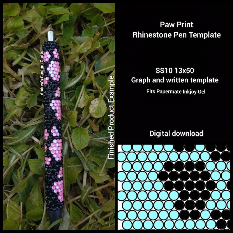 Rhinestone Paw Print - Etsy