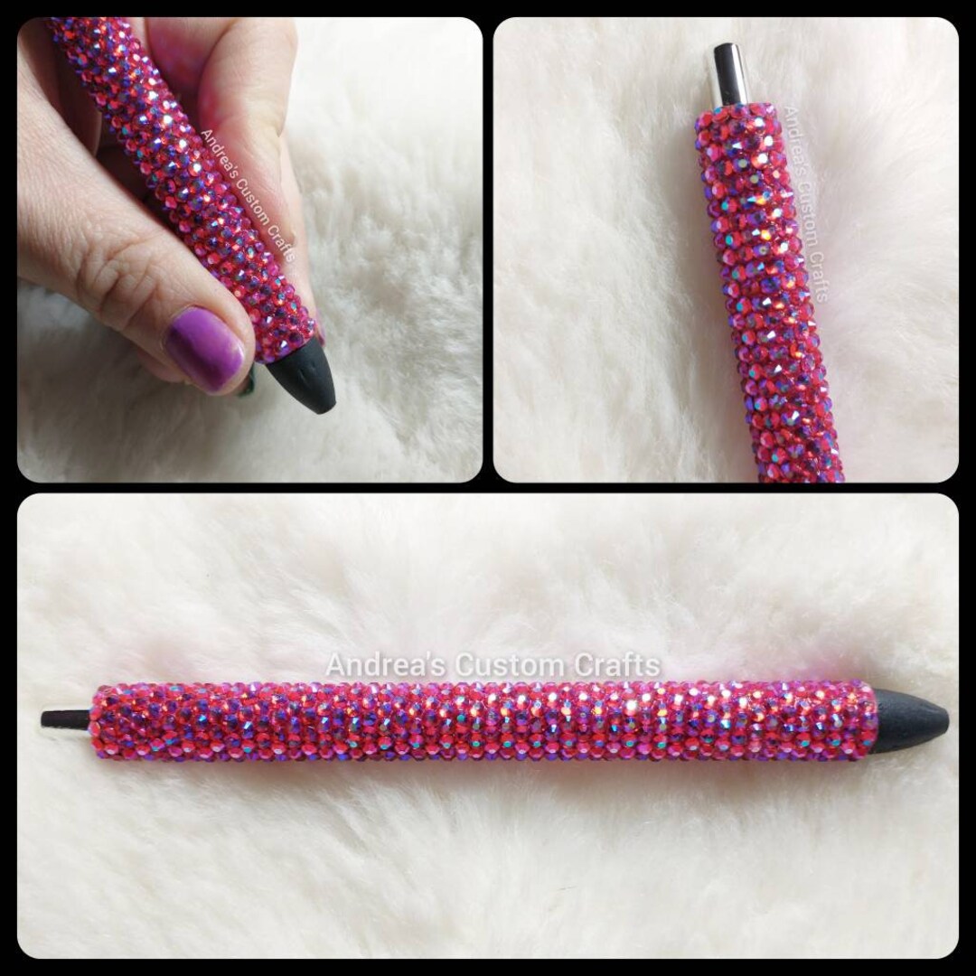 Light Siam AB Rhinestone Ballpoint Pen: Handmade Inkjoy Gel Pen With ...