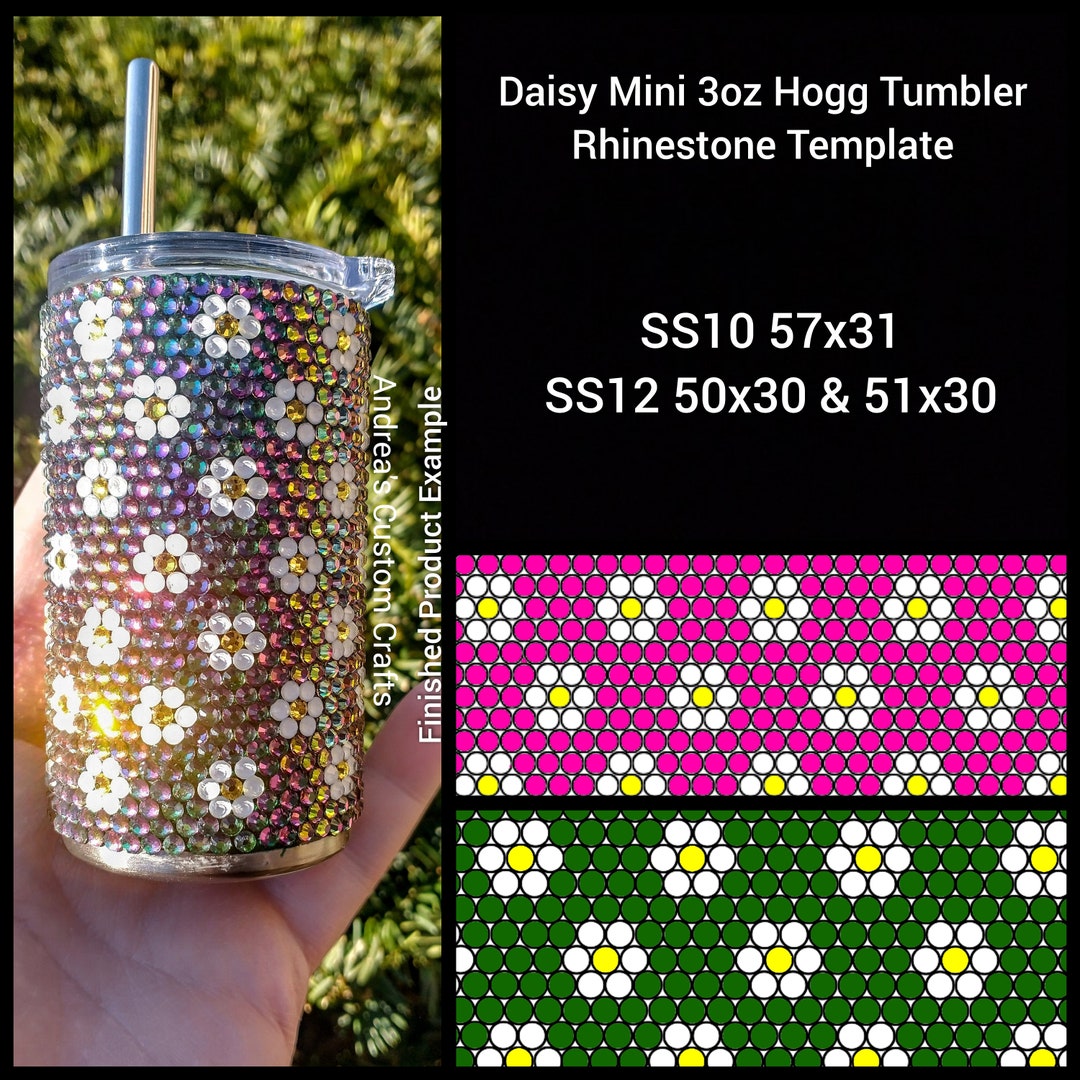 Daisy Rhinestone Mini Tumbler Template: SS12 Graph 50x30, 51x30 ...