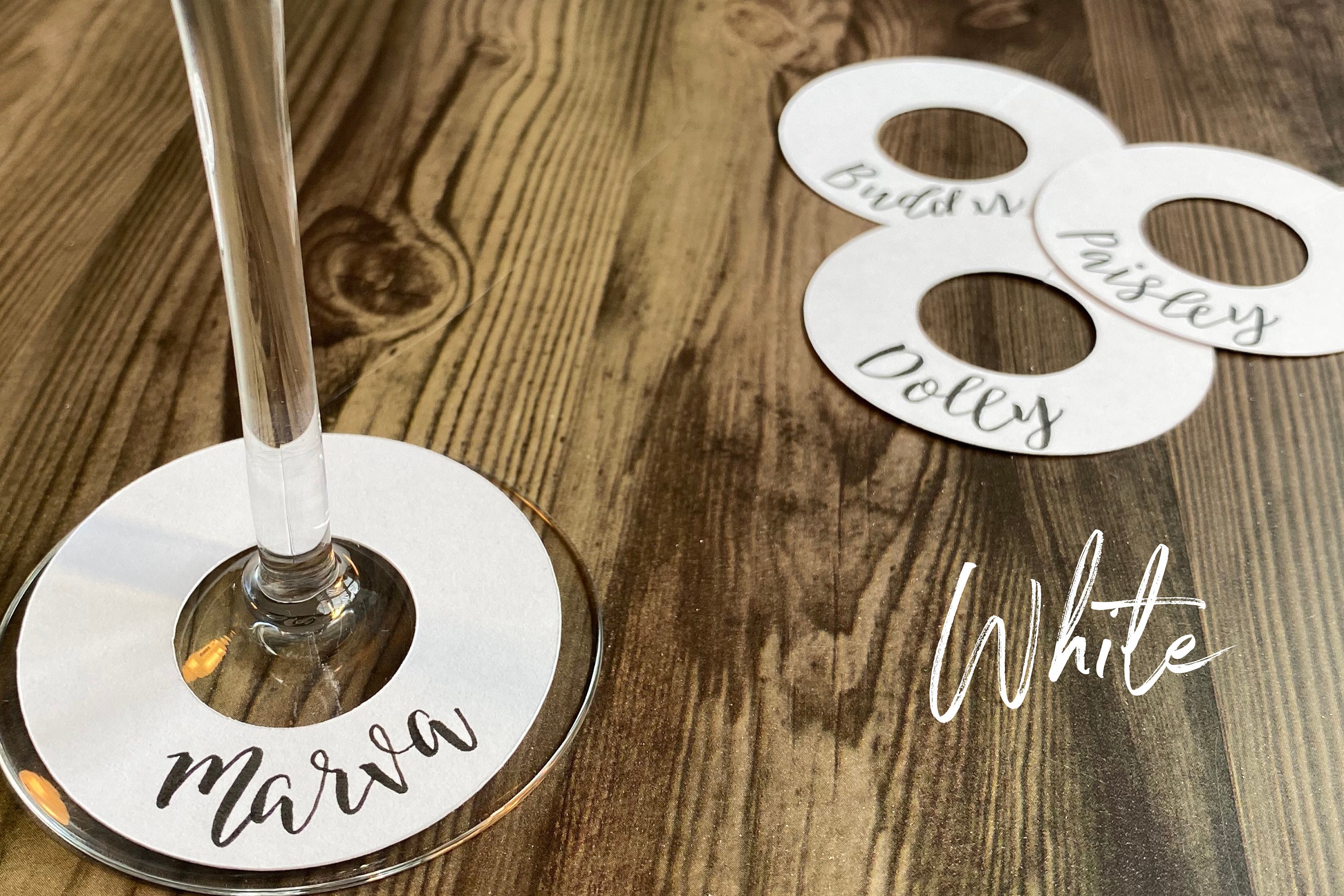 Wine Identifier Tags Personalized Calligraphy Wine Glass | Etsy