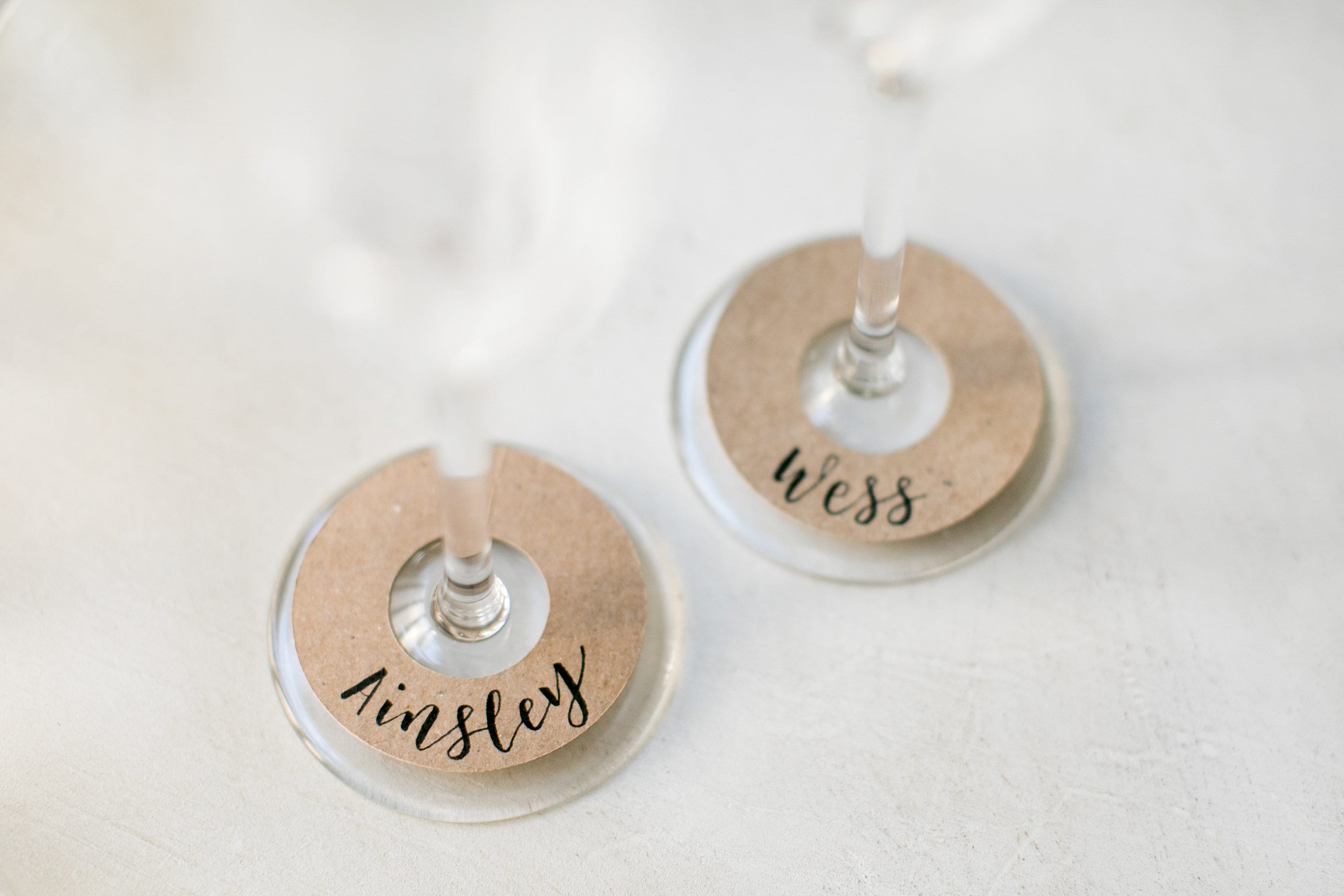 Wine Identifier Tags Personalized Calligraphy Wine Glass - Etsy