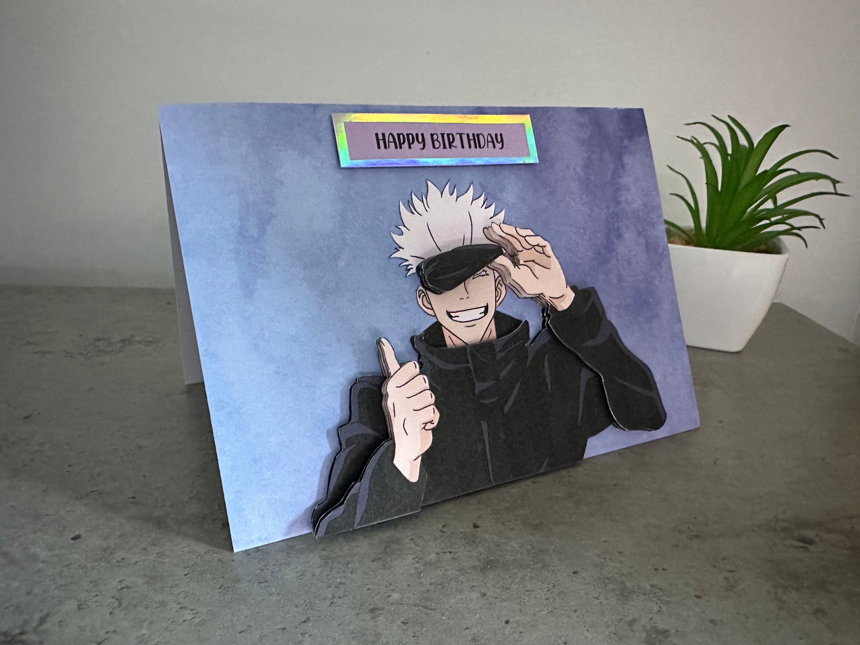 Jujutsu Kaisen Gojo Birthday Card 3D Decoupage Card - Etsy UK
