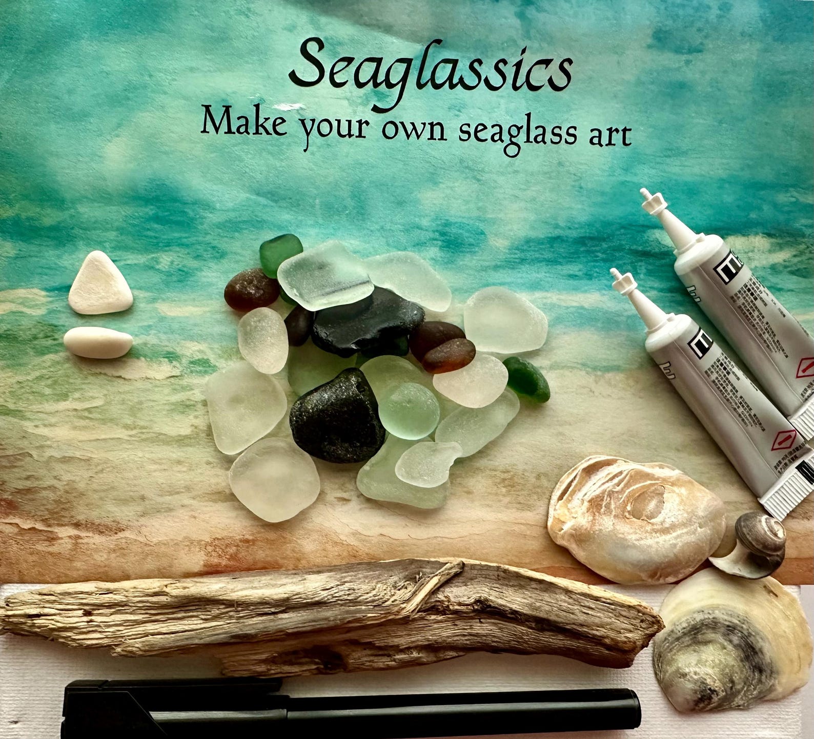 Create Coastal Beach Décor With Sea Glass Craft Kit Free Delivery - Etsy
