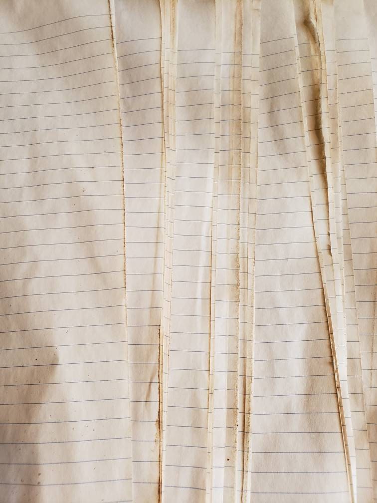Coffee Stained Lined Paper 40/pack - Etsy
