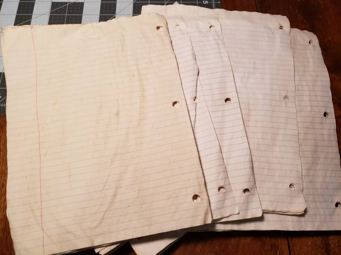 Tea Stained Lined Paper 40 Sheets/bundle - Etsy