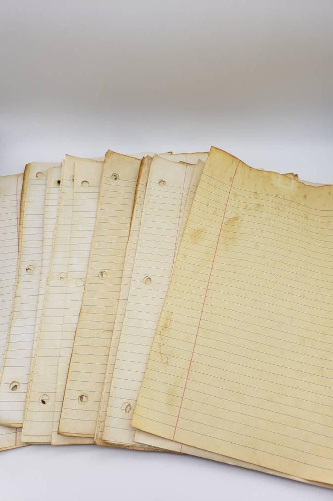 Tea Stained Lined Paper 40 Sheets/bundle - Etsy