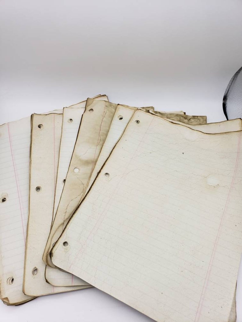 Coffee Stained Lined Paper 40/pack - Etsy