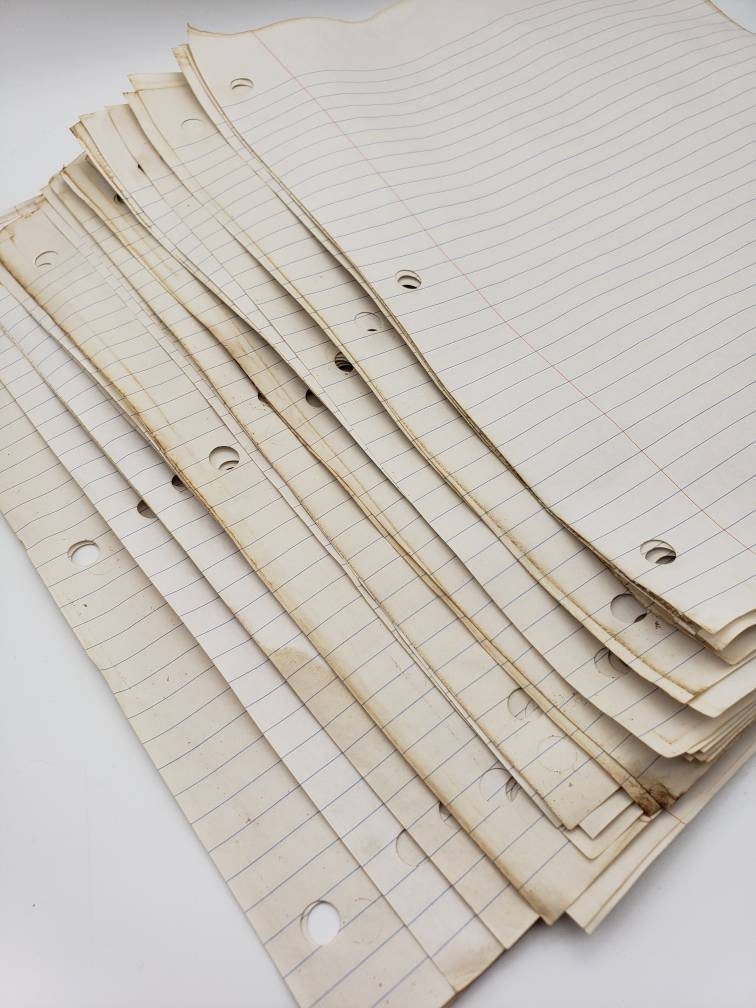 Coffee Stained Lined Paper 40/pack - Etsy