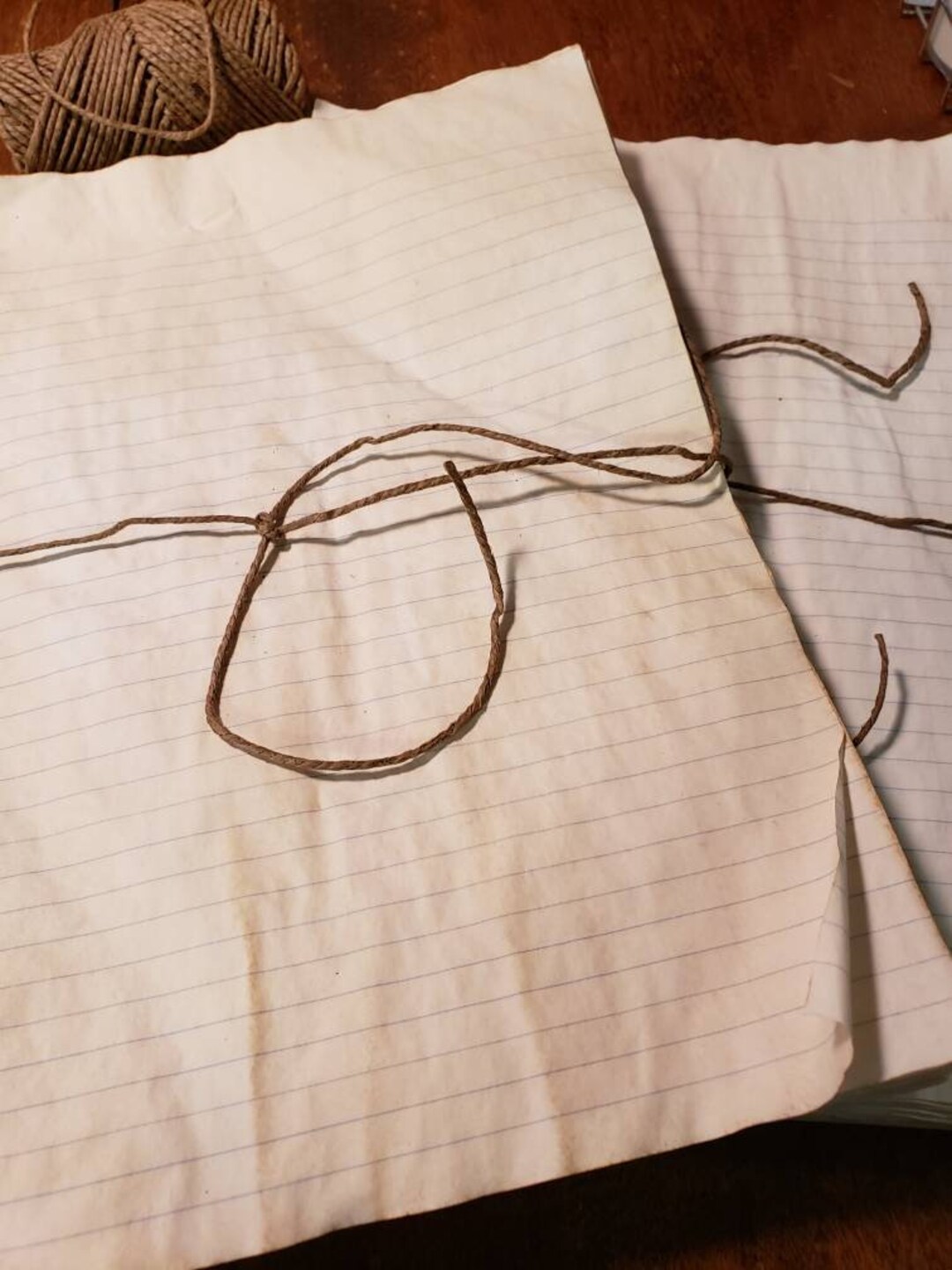 Tea Stained Lined Paper 40 Sheets/bundle - Etsy