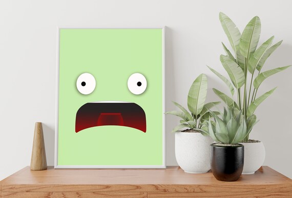 Minimalist KSP Kerbal Space Program Inspired Screaming Face - Etsy ...