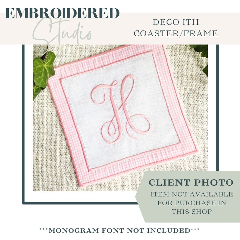 Square Coaster ITH Machine Embroidery Design (digital Download) - Etsy