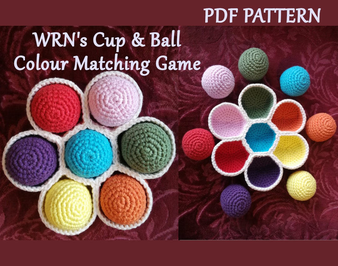 Wrn's Cup & Ball Colour Matching Game - Pattern - PDF File - Etsy