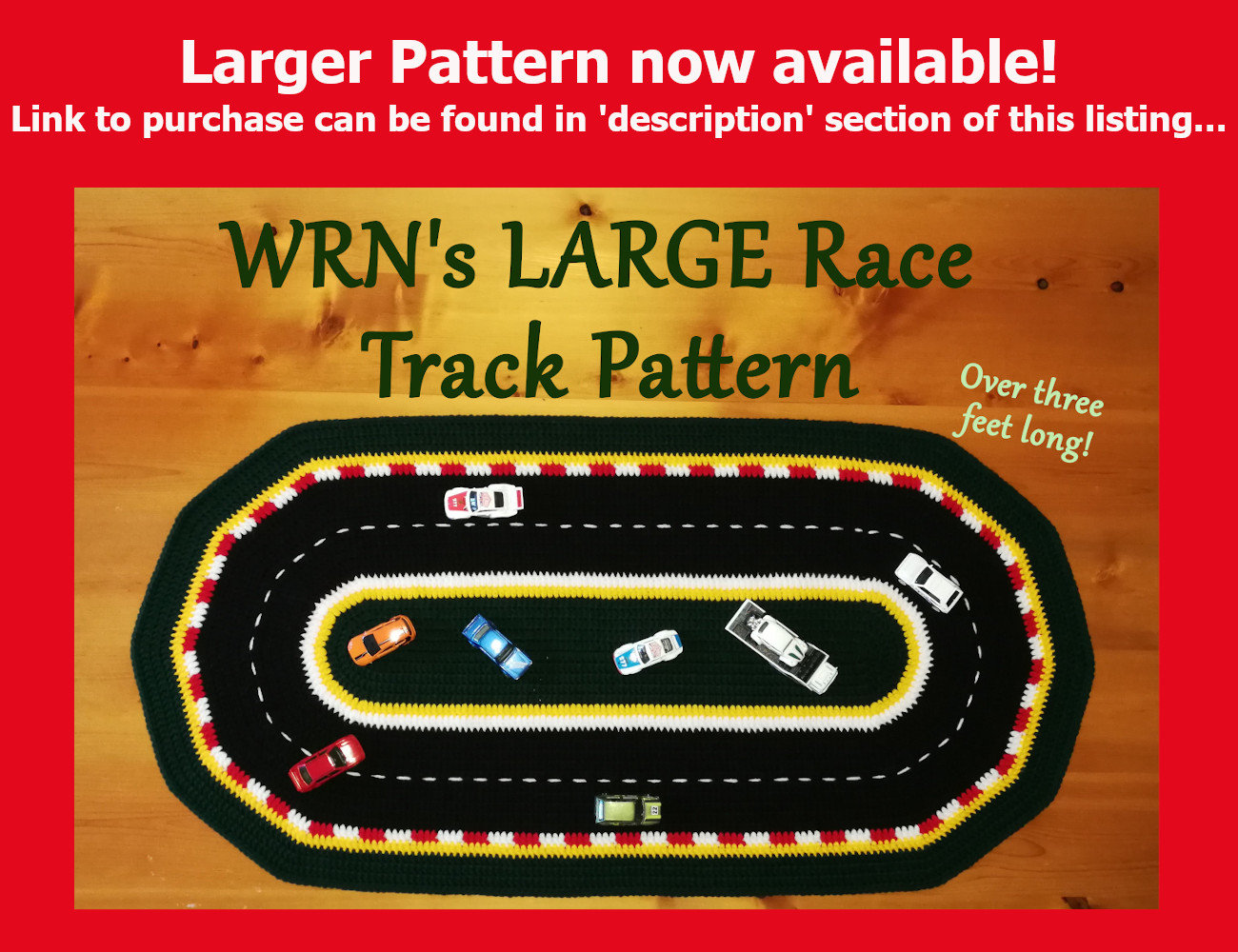 Wrn's Race Track Mat Pattern PDF File - Etsy