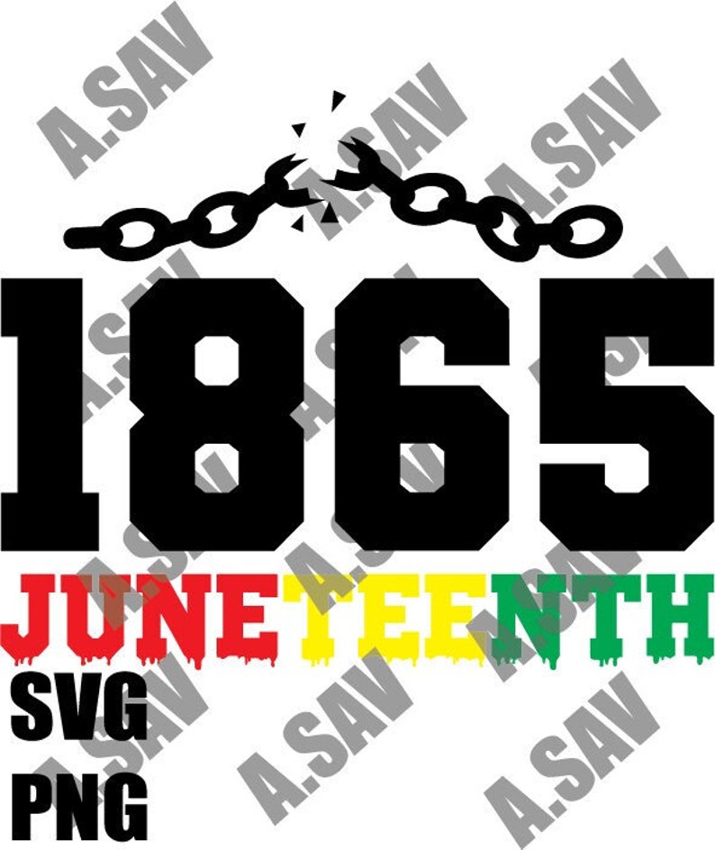 JUNETEENTH 1865 Svg-juneteenth Tshirt Design- Svg and Png Files - Etsy