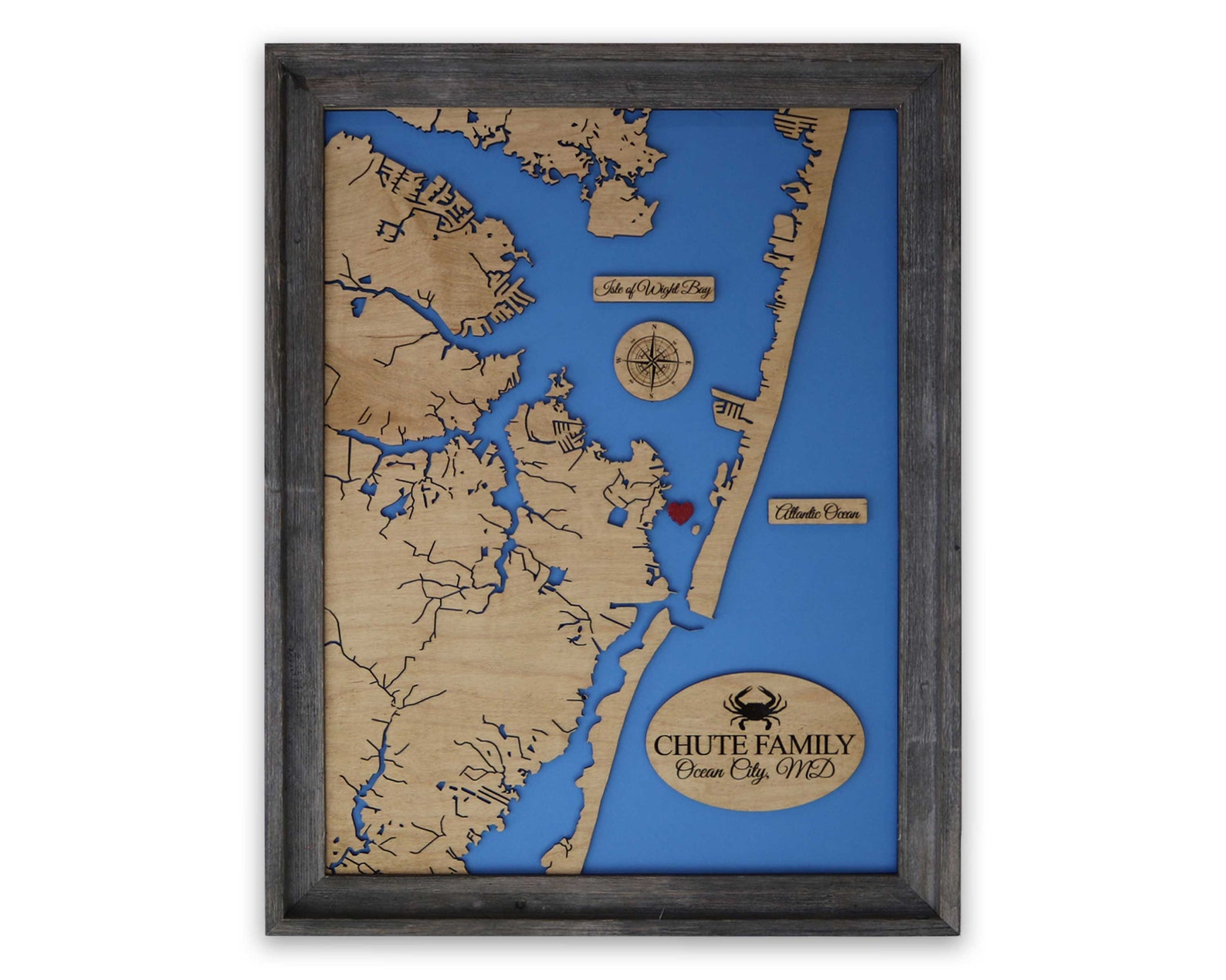 Custom Coastal Wood Map Beach House Decor Any Nautical - Etsy