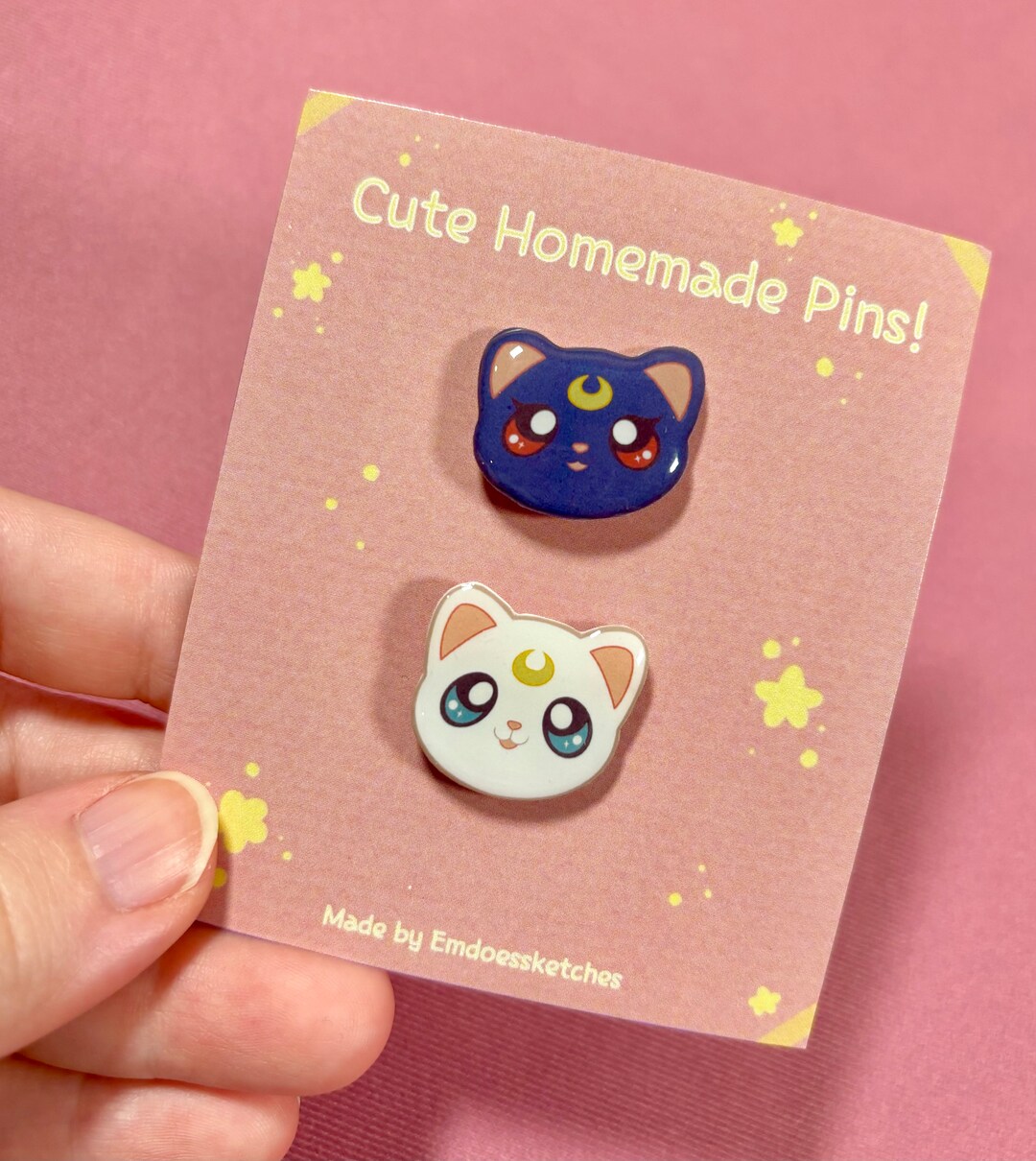 Luna and Artemis: Mini Pin Set - Etsy