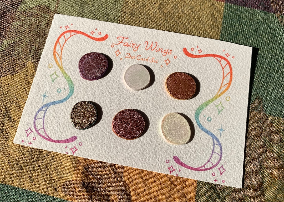 Fairy Wings Colour Shifting Watercolor Dot Card Set - Etsy