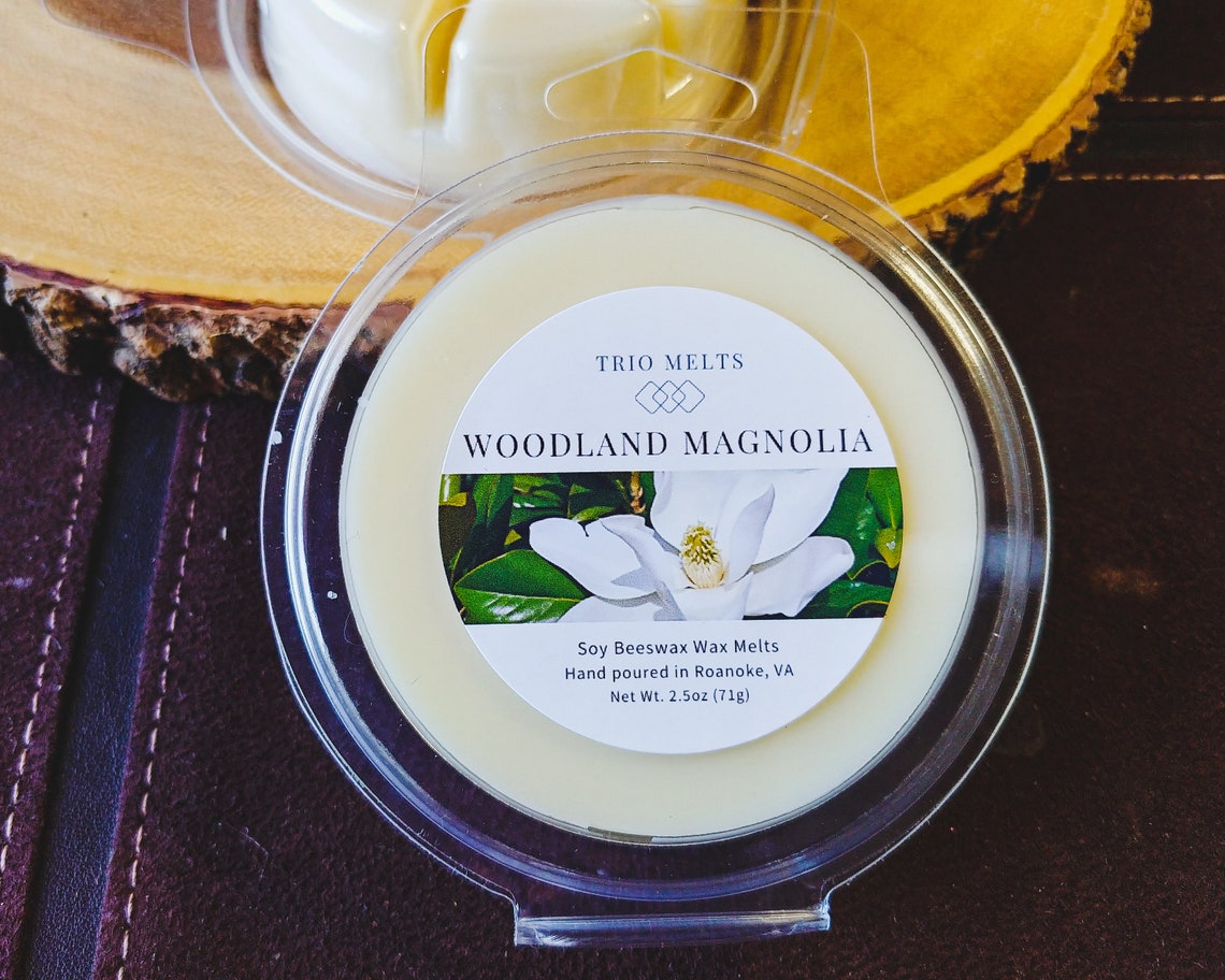 Magnolia Wax Melt Woodland Theme Floral Scent Woodsy - Etsy
