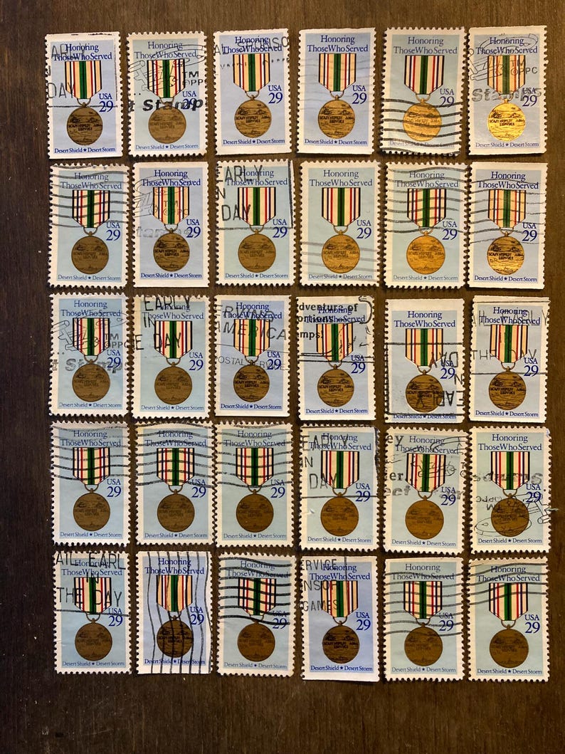 U.S. POSTAGE STAMP - Honoring Those Who Served - Scott #2551 - 30 Used ...