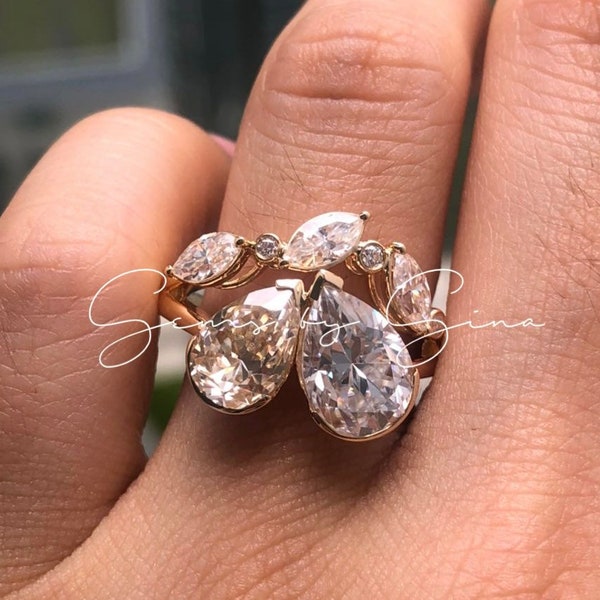 Toi Et Moi Marquise And Pear Etsy