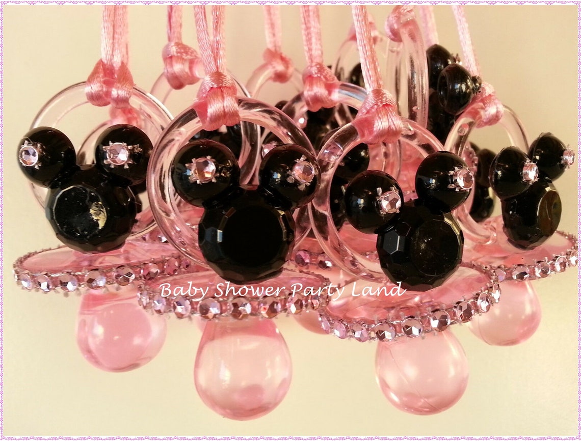 Minnie Mouse Theme A Set of 12 Minnie Mouse Pacifier - Etsy