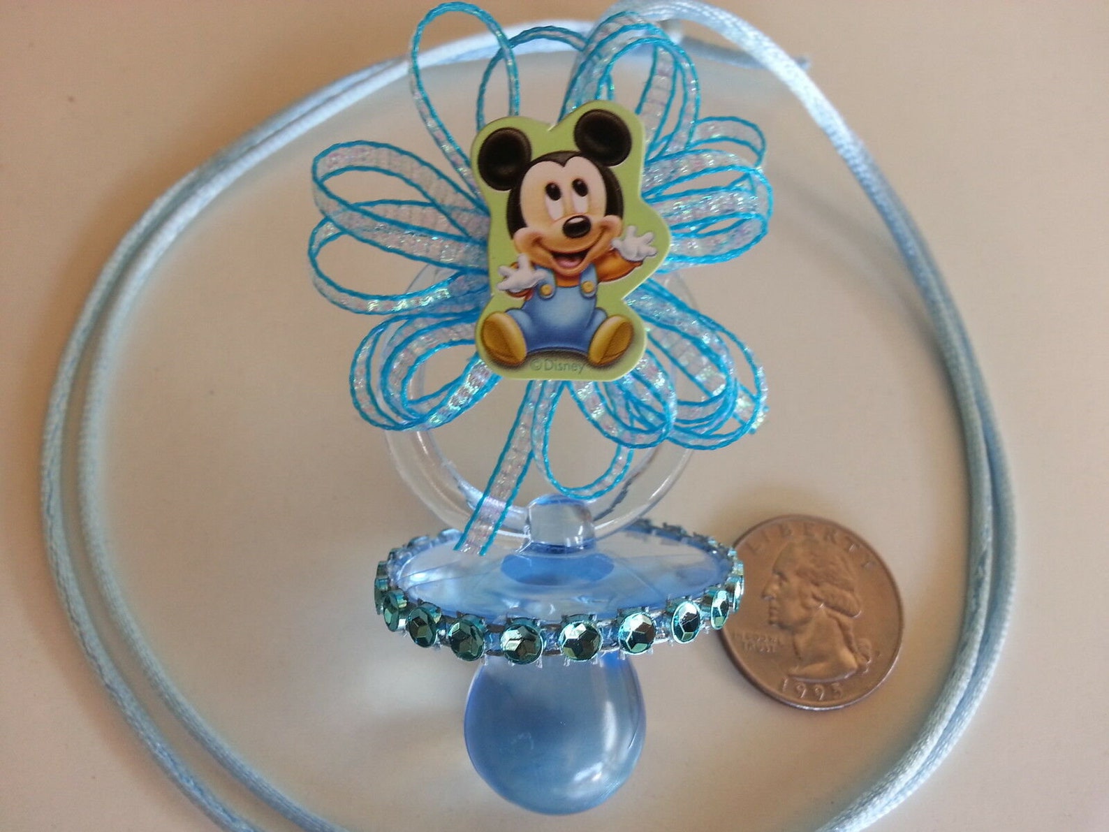 Mickey Mouse A Set of 12 Pacifier Necklaces Baby Shower - Etsy