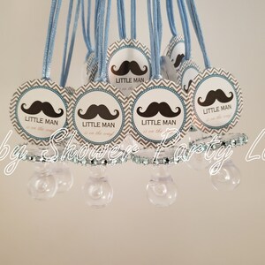 Little Man A Set of 12 Little Man With Mustache Pacifier - Etsy