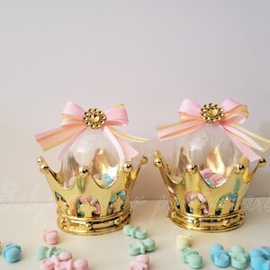 Little Princess | A Set of 12 Gold Fillable Crowns | Baby Shower ...