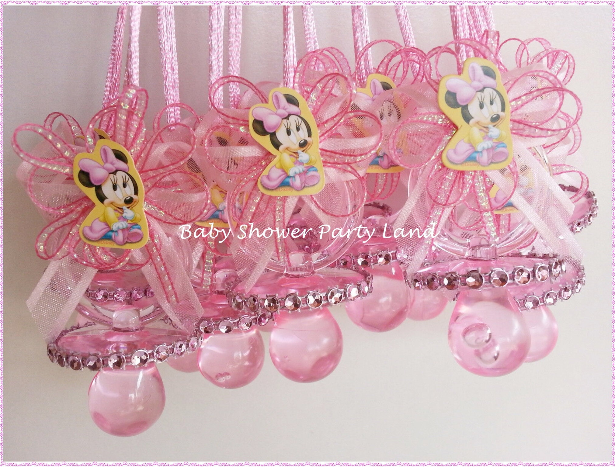 Minnie Mouse Theme A Set of 12 Minnie Mouse Pacifier | Etsy