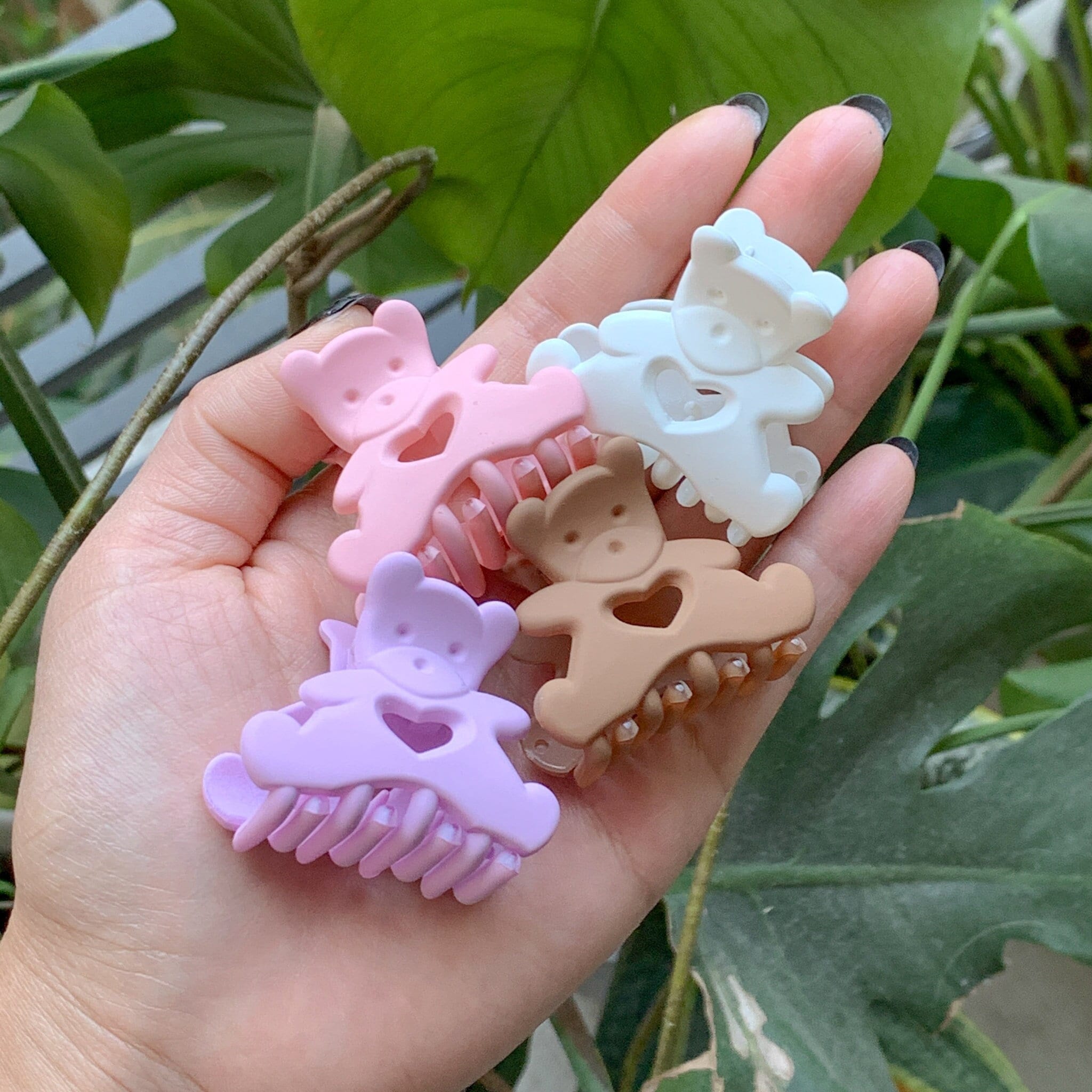 Teddy Bear Claw Clip, Hair Clip, Korean Style Claw Clip, Cute Hair Clip ...